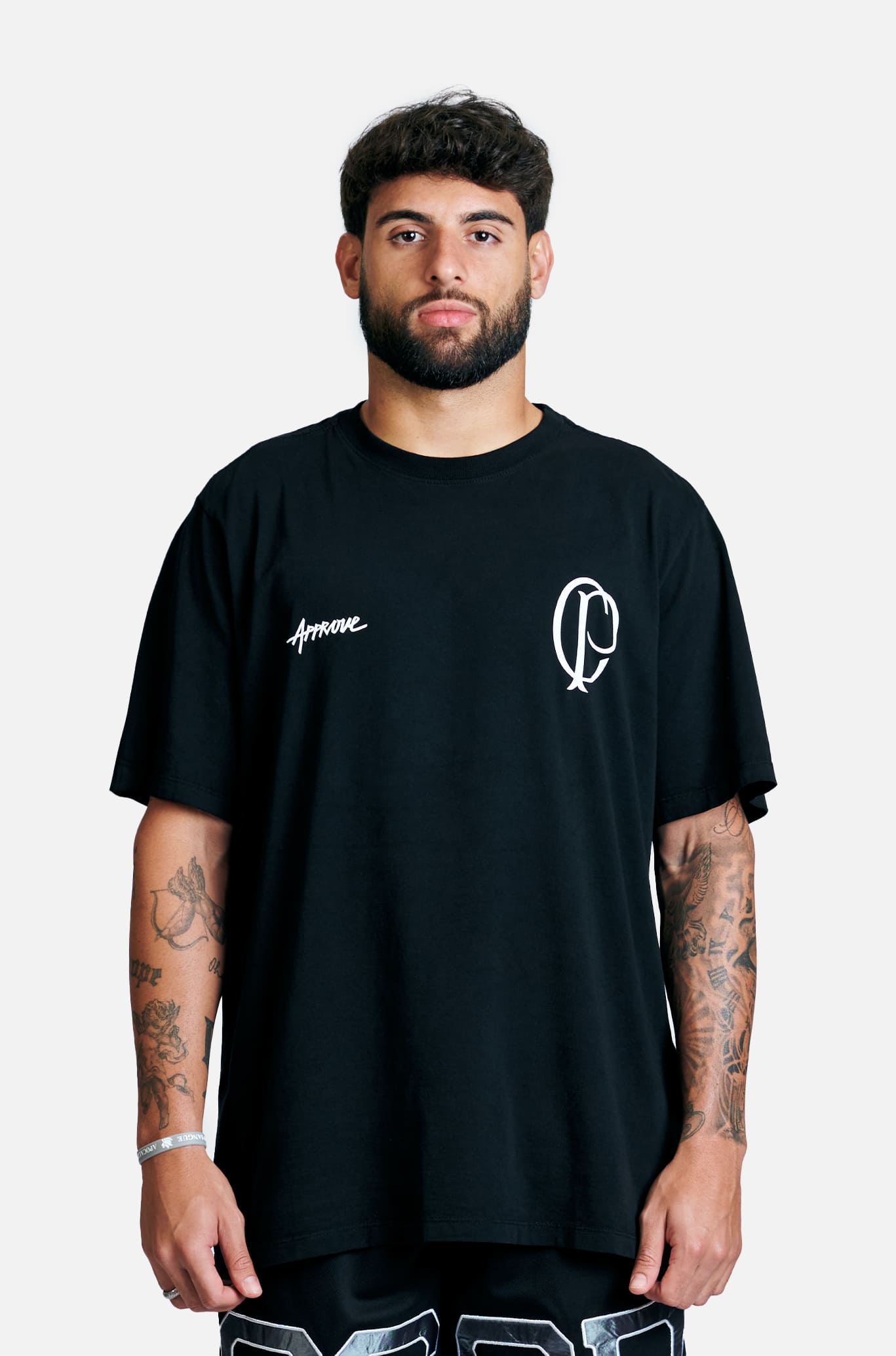 Camiseta Bold Approve X Corinthians Fé Alvinegra Preta