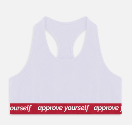 Top Approve Yourself Branco e Vermelho