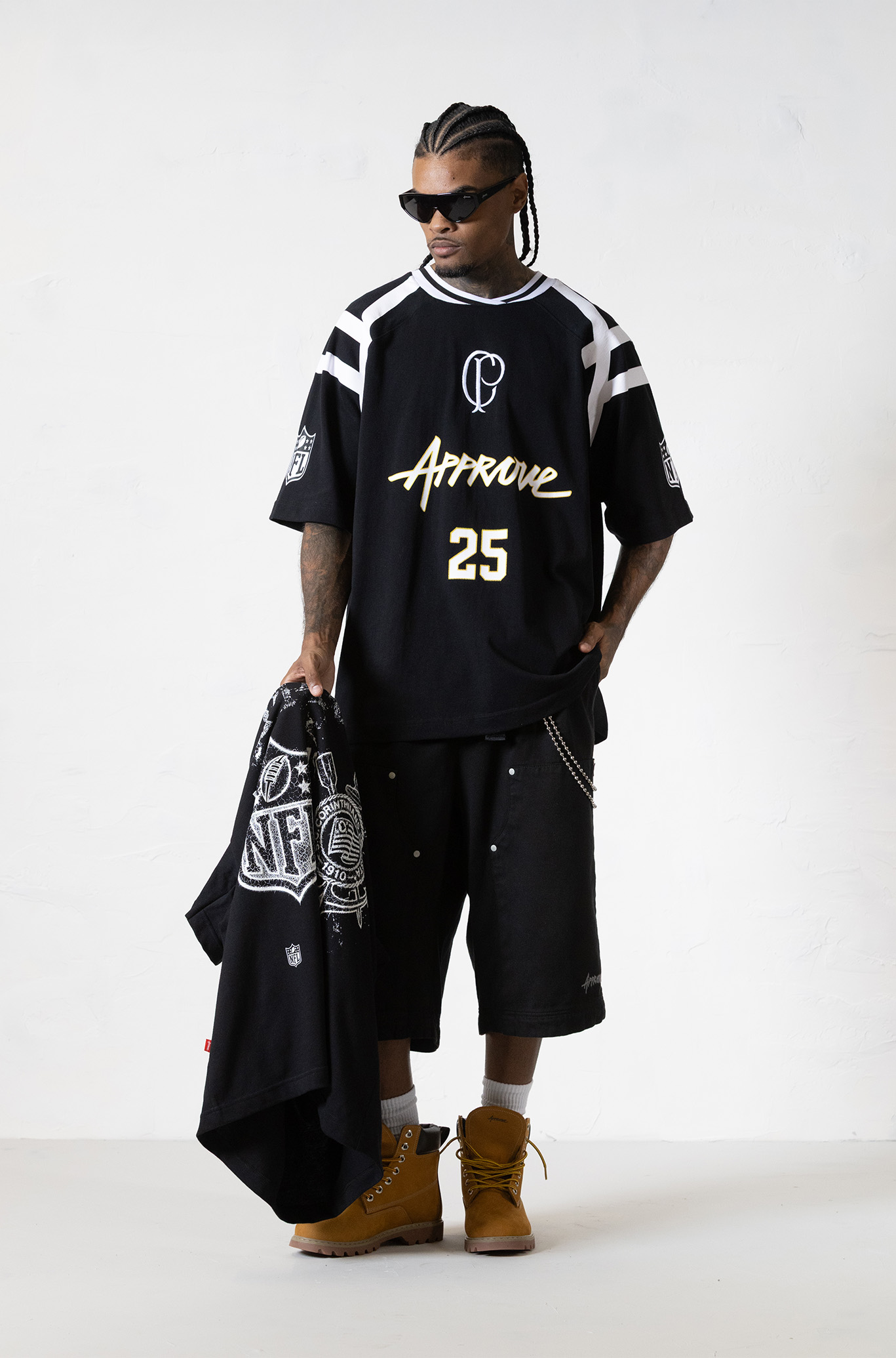 Camiseta Jersey Approve x Trillab NFL Corinthians Preta